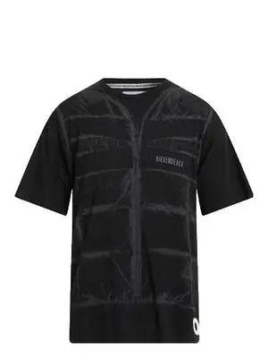 BIKKEMBERGS T-shirt Size Cotton, Elastane - Black