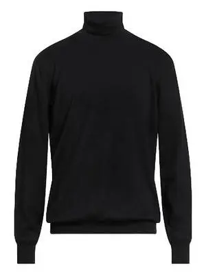 RICHARD OWE'N Turtleneck Wool Top - Black