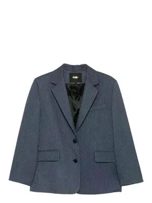 Maje Single-breasted Blazer - Blue