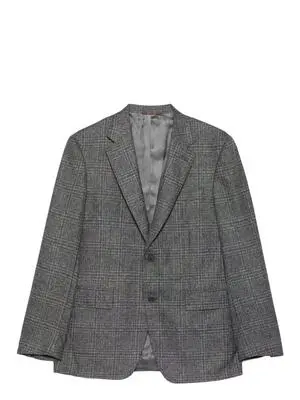 Canali Checked Two-button Blazer - Grey