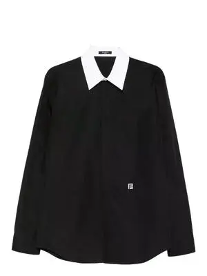Balmain Contrast-collar Shirt - Black