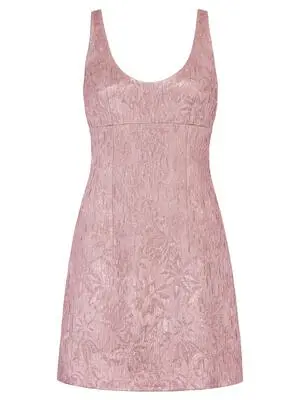 EMILIA WICKSTEAD Einna Metallic Cloqué Dress - Pink