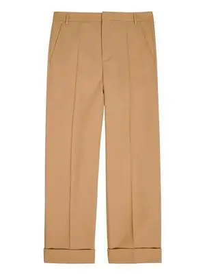 Valentino Garavani Wool Gabardine Trousers - Camel