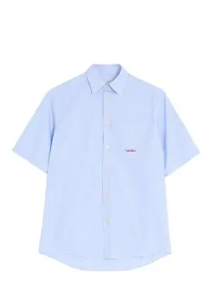 Valentino Garavani Embroidered Cotton Shirt - Sky Blue