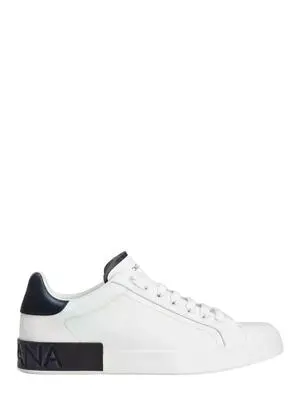 Dolce & Gabbana Portofino Logo-debossed Sneakers - White