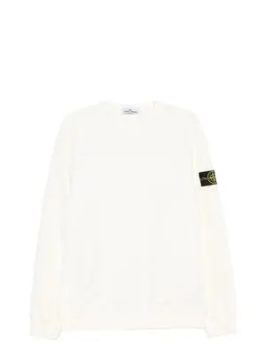 Stone Island Stone Island Cotton Fleece Crewneck Sweatshirt White