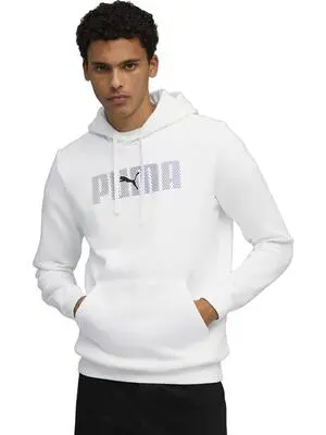 PUMA Essentials Logo Lab Fleece Hoodie - White
