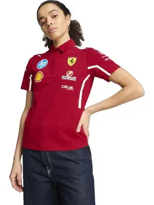 PUMA Scuderia Ferrari Team Motorsport Polo Shirt - Dark Cherry