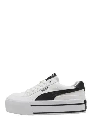 PUMA Court Classic Vulcanized Platform Sneakers White- Black