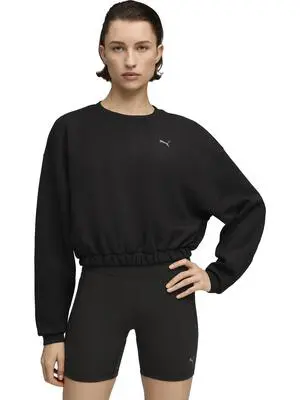 PUMA CLOUDSPUN Ultra Soft Training Crew Sweatshirt Black