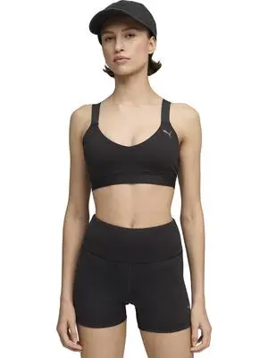 PUMA Shape Moisture Wicking, Low Impact Sports Bra - Black