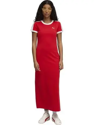 PUMA Wardrobe Essentials Long Dress - Red