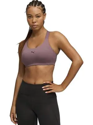 PUMA 4keeps Adjustable Moisture Wicking, Mid Impact Sports Bra Purple