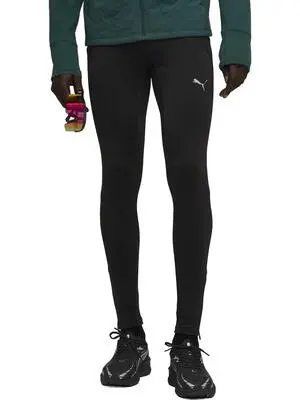 PUMA Run Microfleece Full Length Running Tights - Black