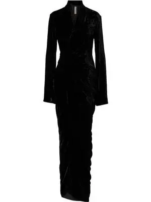 Rick Owens Ruched Gown - Black