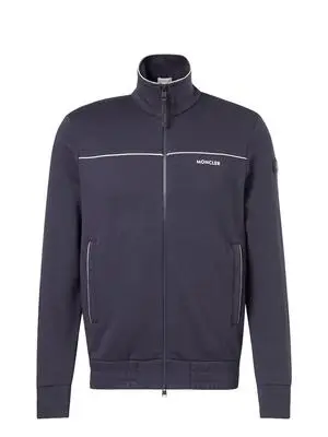 Moncler Technical Jersey Zip-up Sweatshirt - Blue