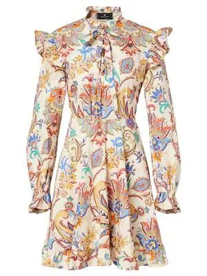 Etro Printed Cotton Minidress - Multicoloured