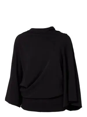 Rick Owens Draped Charmeuse Top - Black