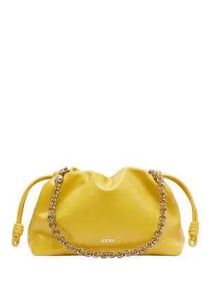 Loewe Flamenco Medium Leather Clutch - Yellow