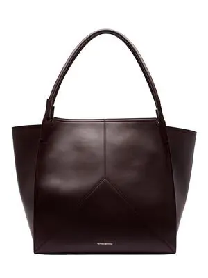 Victoria Beckham Large Leather Tote Bag - Burgundy