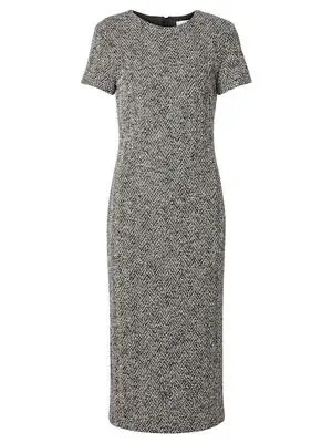 Max Mara Giugno Cotton And Wool-blend Midi Dress - Grey