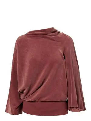 Rick Owens Draped Charmeuse Top - Pink