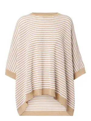 Brunello Cucinelli Knitted Striped Top - Gold