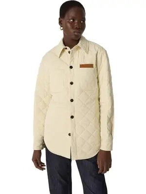 BOTTEGA  VENETA Quilted Cotton Overshirt - Sea Salt