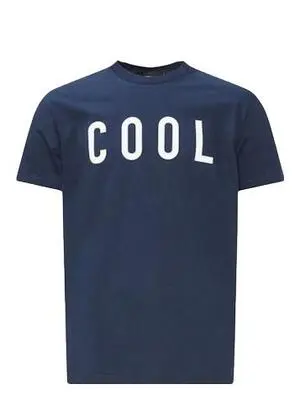 Dsquared2 Cool Print Logo Navy T-shirt - Blue