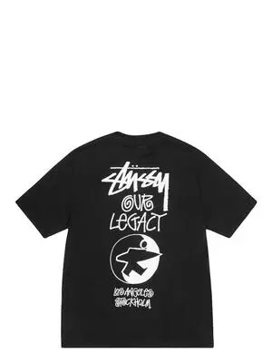 StÜssy X Our Legacy Work Shop Surfman Pigment Dyed Tee Shirt - Black