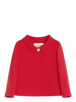 Valentino Garavani Wool And Silk Jacket - Red