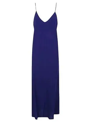 Alberto Biani Georgette Long Slip Dress - Blue