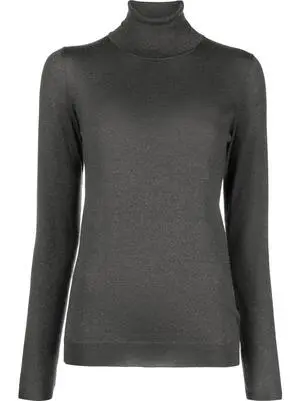 Brunello Cucinelli Cashmere And Silk Turtleneck Sweater - Grey