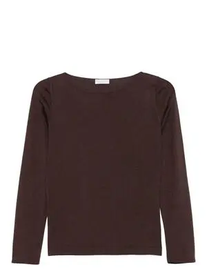 Brunello Cucinelli Cashmere Boat Neck Sweater - Brown