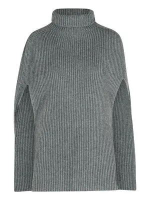 JIL SANDER Wool Turtleneck Cape