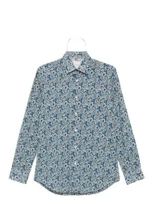 Paul Smith Printed Long Sleeve Shirt - Clear Blue