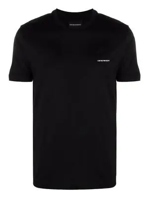 Emporio Armani Logo Cotton Blend T-shirt - Black