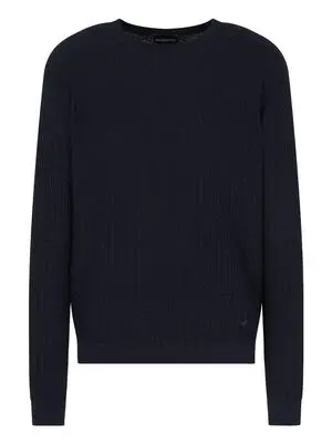 Emporio Armani Wool Crewneck Jumper - Blue
