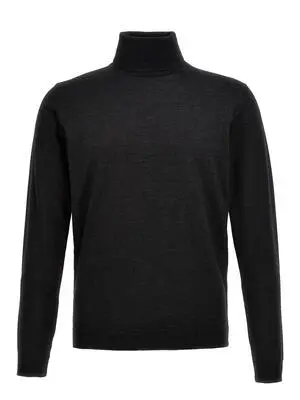 ROBERTO COLLINA Wool Turtleneck Sweater Gray