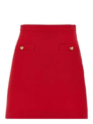 Valentino Garavani Crepe Couture Mini Skirt - Red