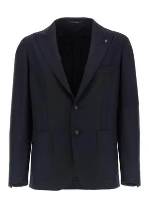 Tagliatore Micro Squares Blazer - Blue