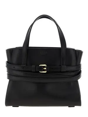 Moschino Small Leather Handbag - Black