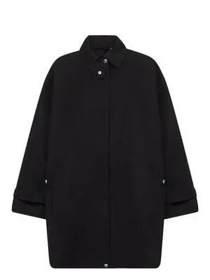 TOTEME Organic Cotton Oversized Trench Coat - Black