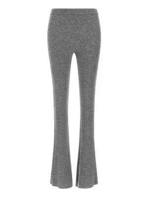 Pinko Ibiza Flared Wool Pants - Gray