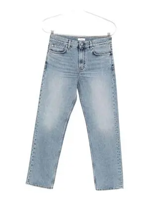 TOTEME Organic Cotton Denim Straight Leg Jeans - Clear Blue