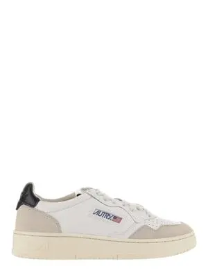 AUTRY Medalist Low Sneakers Leat/suede Wht/blk