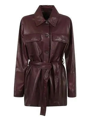 Brunello Cucinelli Leather Jacket - Bordeaux