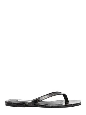 TOTEME Leather Thong Sandals - Brown