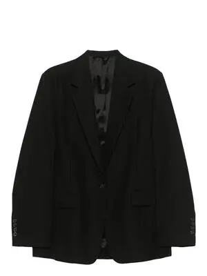 TOTÊME Wool Blend Single Breasted Blazer - Black