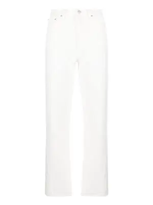 TOTEME Organic Cotton Denim Wide Leg Jeans - White